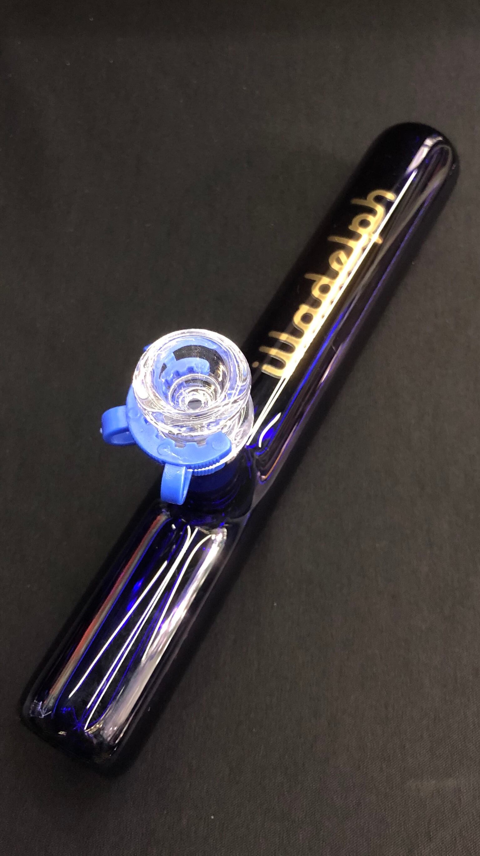 玻璃煙斗 Glass Hand Pipe "Illadelph Steamroller" 藍 blue 25公分cm - Taiwan ...